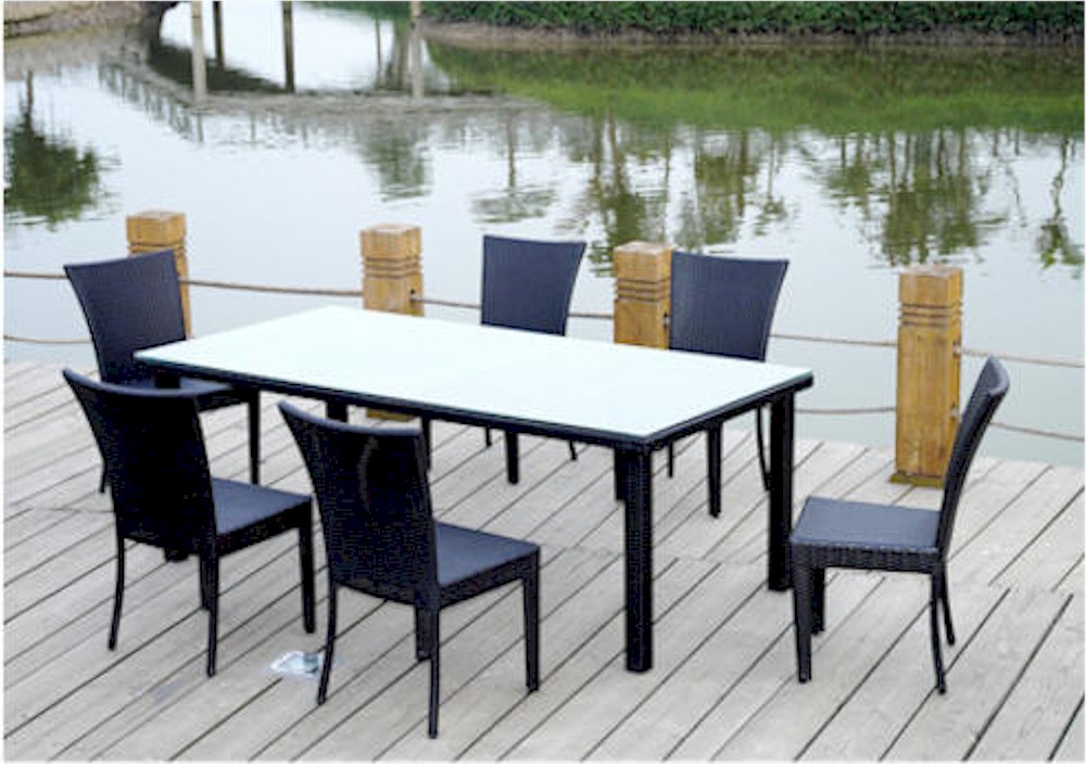 FurnitureTeak: Rattan Furniture Sheraton Dining Set Table - One ...